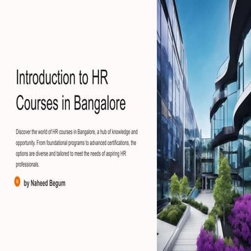 The best HR training insitute in Bangalore | PPT