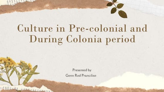 Pre colonial-period | PPT
