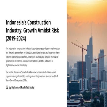 Indonesian Construction Aanalysis - RIsk | PPTX