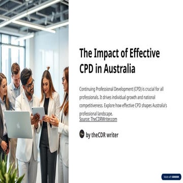 Impact of effective CPD report in Australia | PPTX