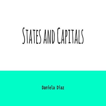 States and Capitals | PPTX