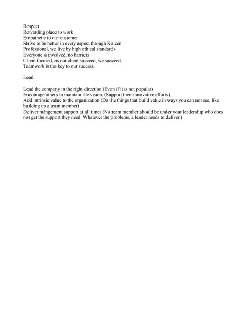 First team mission statement | PDF