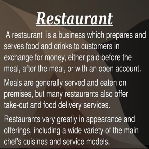 Types of-restaurants | PPTX