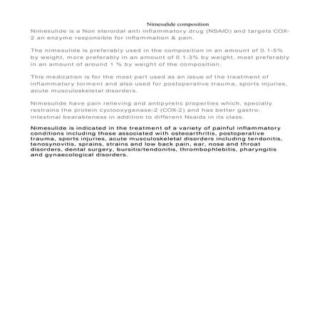 Nimesulide composition | DOC