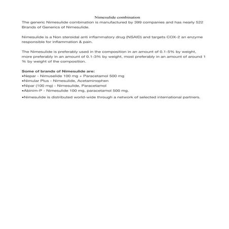 Nimesulide Combination Doc