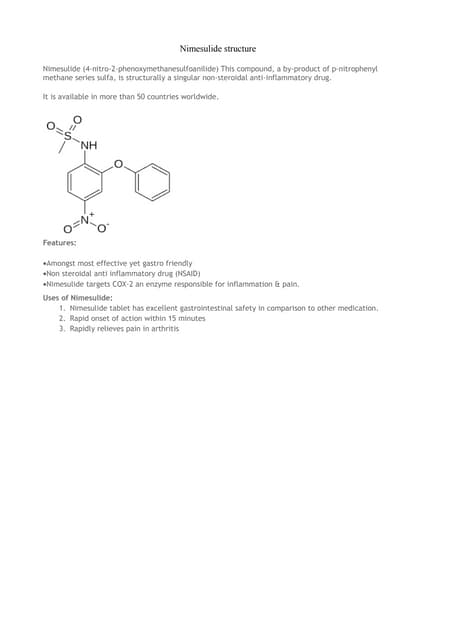 Nimesulide Formulation Pdf
