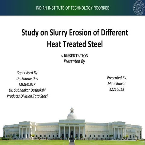 Study on slurry erosion of different heat treated steel | PDF