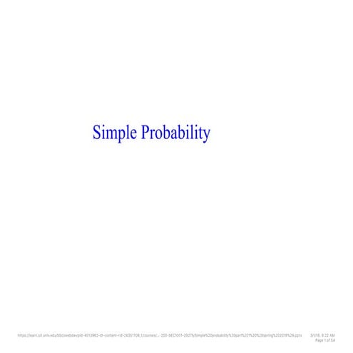 Checklist of probability | PPT
