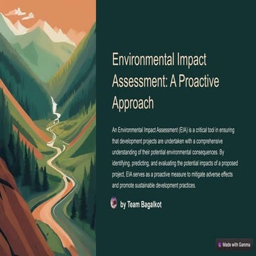 Report on Environment impact assessment. | PPTX