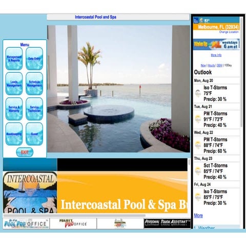 New icon user interface for Pool Pro Office | KEY