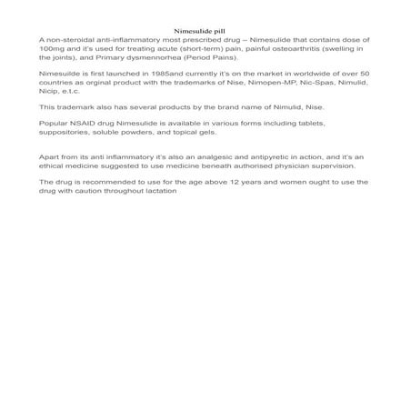 Nimesulide pill | DOC
