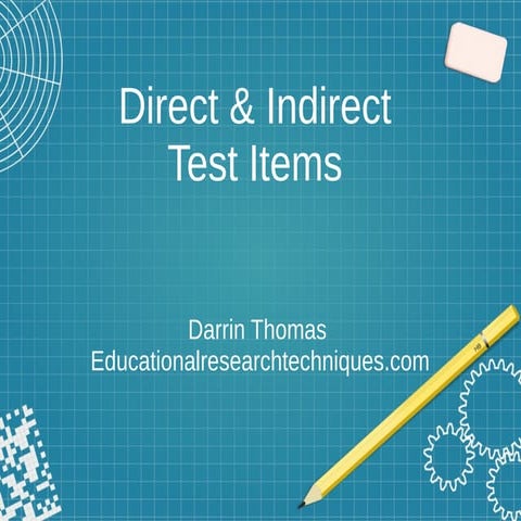 Direct Indirect Assessment Items | ODP