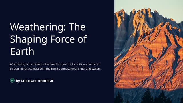 Earth Science -Stem Grade 11 - Weathering | PPTX