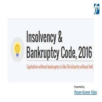 Insolvency & Bankruptcy Code, 2016 | PPTX