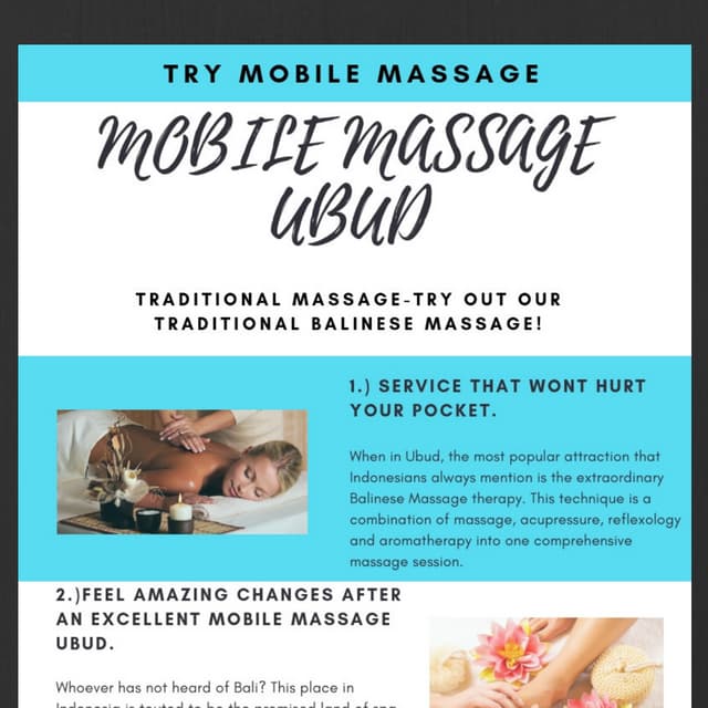 Try Mobile Massage Ubud | PDF