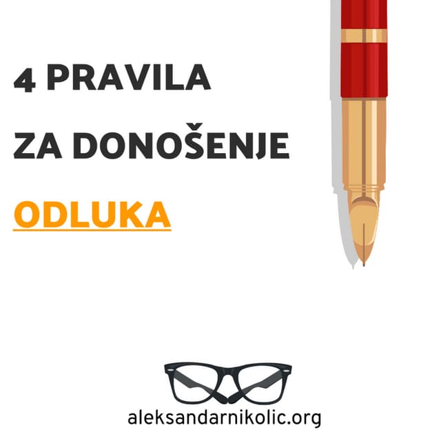 4 PRAVILA ZA DONOŠENJE ODLUKA | PDF