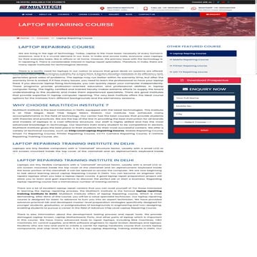 Laptop Repairing Institute | Chip Level Laptop Repairing Course | PDF