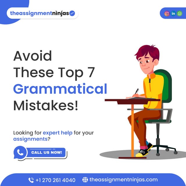 Avoid Top 7 Grammatical Mistakes While Writing | PDF
