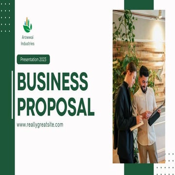 Business proposal template with green colors | PDF