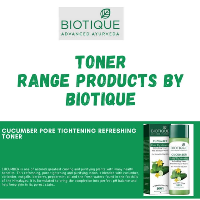 Achieve Glowing Skin with Biotique Herbal Toner | PDF