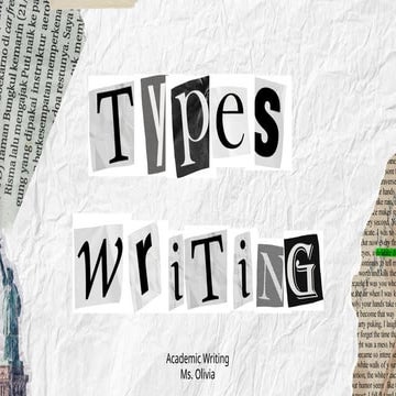 Types of Writing for the average student to read | PPTX
