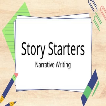 Story Starters narative Writing Template | PPTX