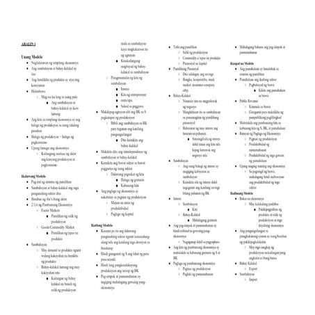 Ekonomiks Notes For Microeconomics Pptx Pptx