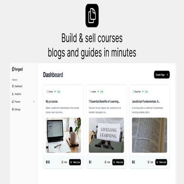 Forged - Turn Notes Into Sellable Courses | PDF
