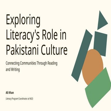 Literacy and culture in pakistan. Describing how literacy connect ...