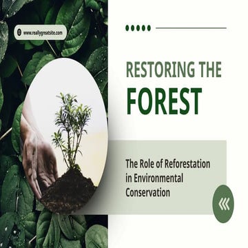 Restoring Forests and Learning the Importance of forests | PPTX