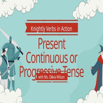 Present Continous and Progressive Tense for grade 10 Senior High School ...
