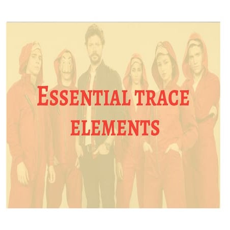 Essential trace elements | PDF