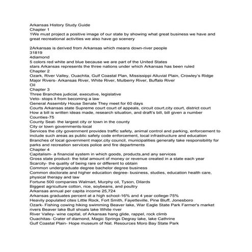 AR History - Unit 1 Study Guide | DOC