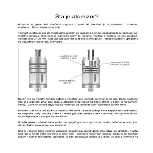 Šta je atomizer? | PDF