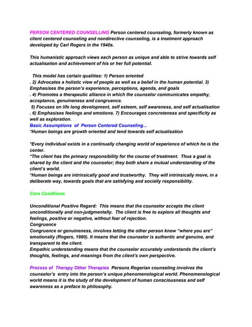 Client centered therapy | PPTX