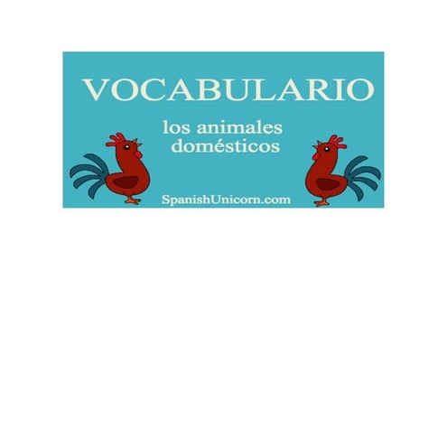 Vocabulario español: animales domésticos y los sonidos | PDF
