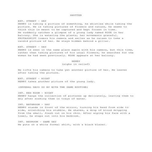 FILM SCRIPT A LEVEL MEDIA | PDF