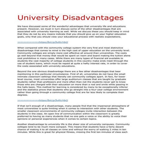 The Key Benefits of a University Education | PDF