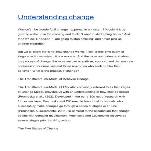 Understanding Change | PDF