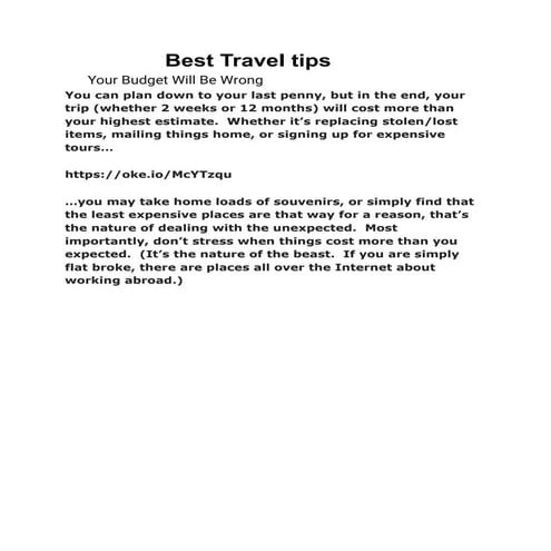 BEST TRAVEL TIP | PDF
