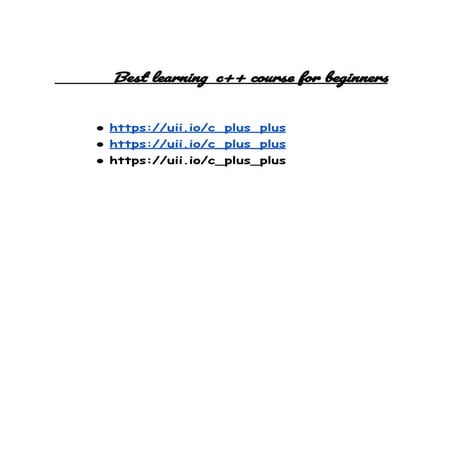 best c++ learning course | PDF