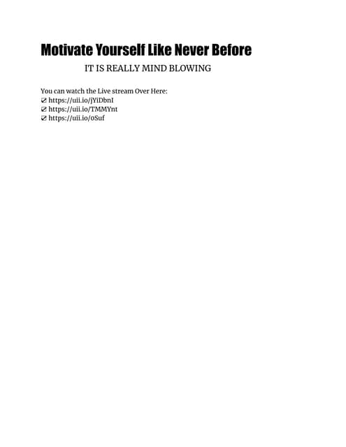 Motivate yourself like never before | PDF