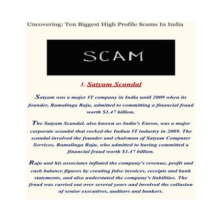 How Did the 10 Biggest Scams of India Happen_ A Breakdown of Facts ...