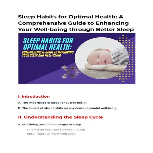 Untitled documSleep Habits for Optimal Health: A Comprehensive Guide to ...