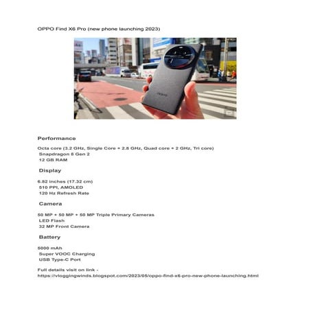 oppo find x6 pro (new 2023) | PDF