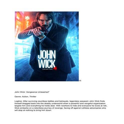 Johan Wick Chapter 4 Action Movie | PDF