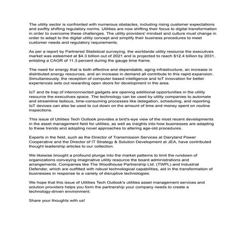 Utilities Asset Management Solutions Companies Pdf