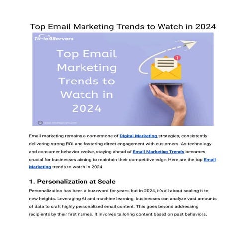 Top Email Marketing Trends to Watch in 2024 | PDF