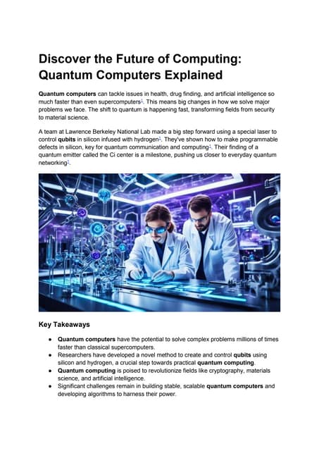 Quantum Computing.pptx | Physics | Science