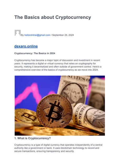 How Cryptocurrency is Shaping the Future of Finance? - Deftsoft | PPT